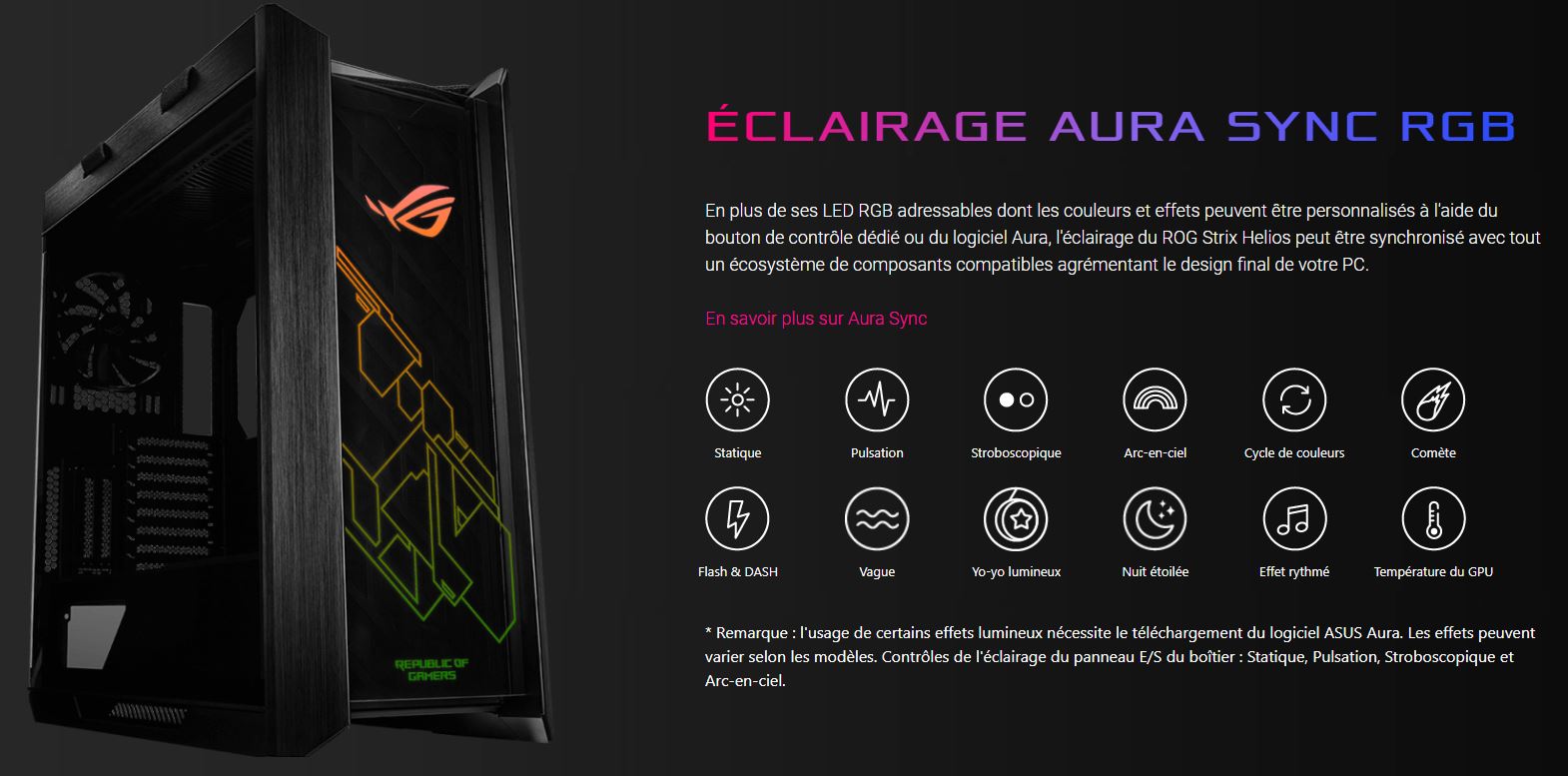 Boitier pc ASUS RoG Strix Helios GX601 Window - infinytech-reunion