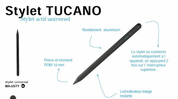 Stylet actif universel TUCANO MA-USTY-BK Noir - infinytech-reunion