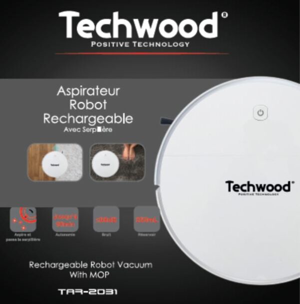 Aspirateur robot 2en1 TECHWOOD TAR-2031 - infinytech-reunion