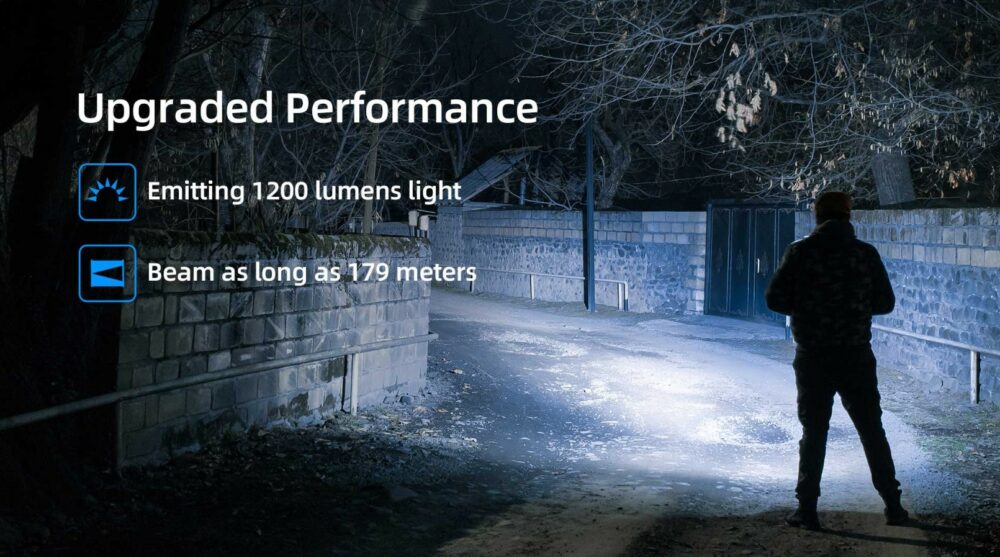 Lampe de poche WUBEN E12R 1200 Lumens Rouge - infinytech-reunion